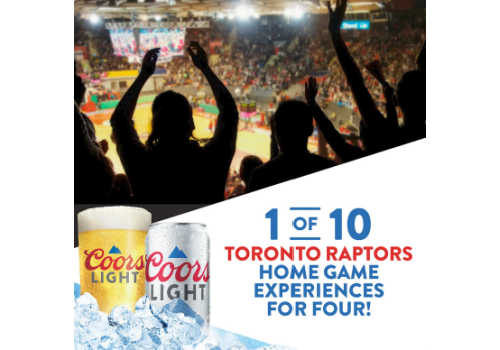 Coors Light Contests: Win INSTANT PRIZES/ Toronto Raptors Home Game ...